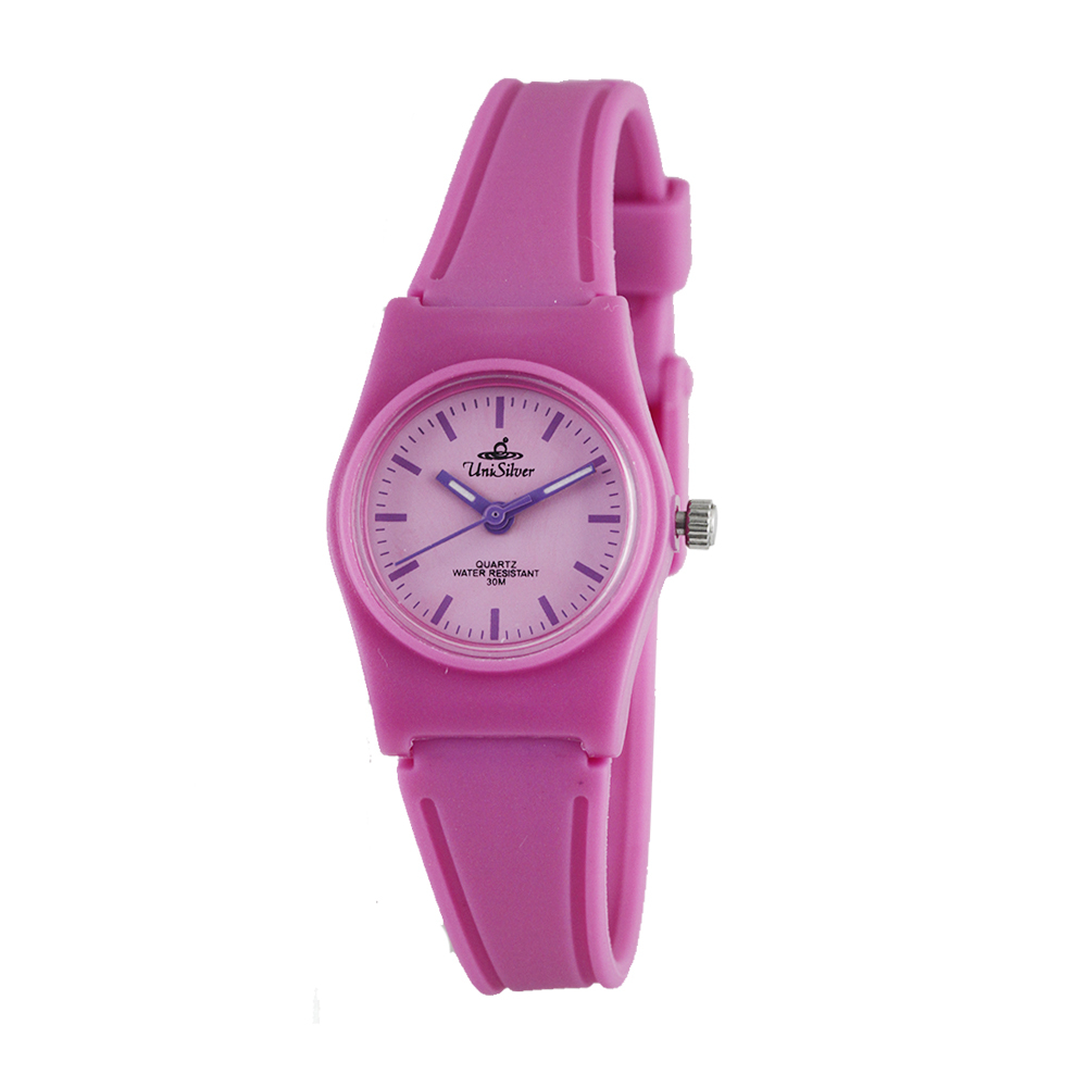 UniSilver TIME Women's Small Analog Pink Rubber KW4790-2002 Watch ...