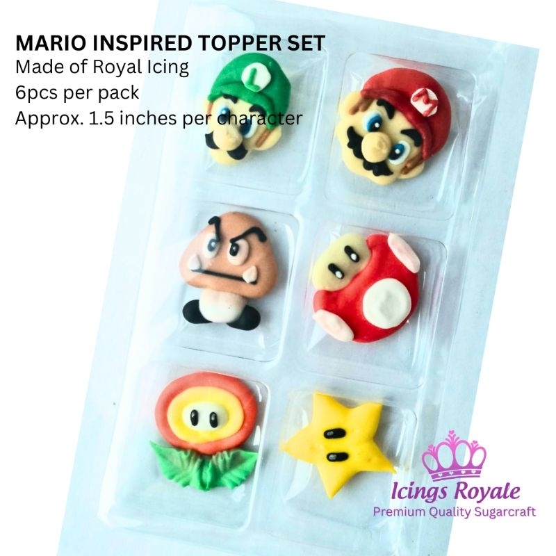 Super Mario - Inspired Edible Cake and Cupcake Topper Candies | Shopee ...