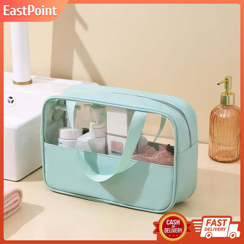 Women Makeup Toiletry Pouch High Capacity Transparent Travel Wash Bag ...