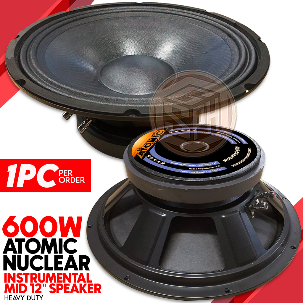 600W ATOMIC NUCLEAR PA-12 12 Inches Instrumental Mid Speaker Heavy Duty ...