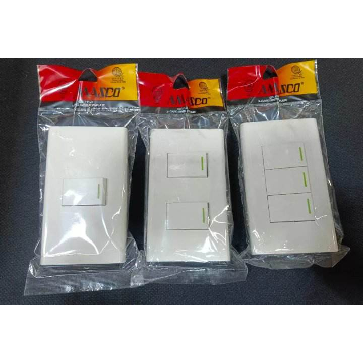 AMASCO 1way 2way 3way switch with plate | Shopee Philippines