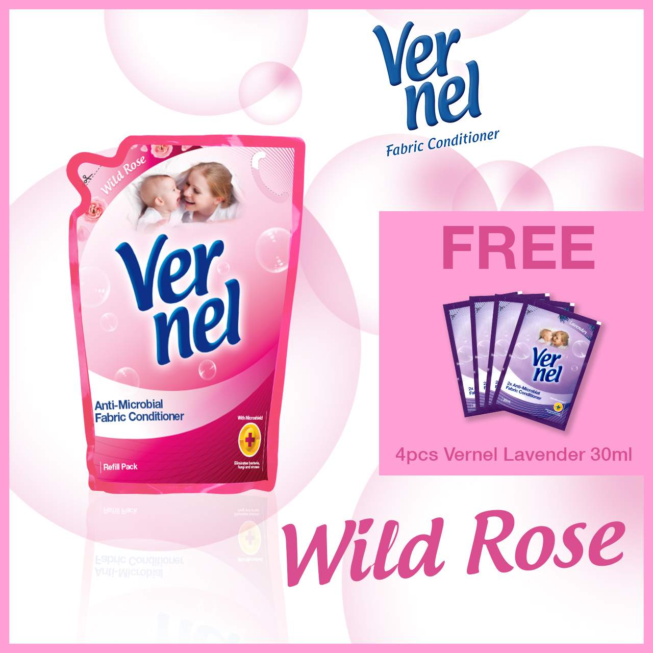 Vernel Wild Rose Fabric Conditioner 1.8 Liter (Promo) | Shopee Philippines