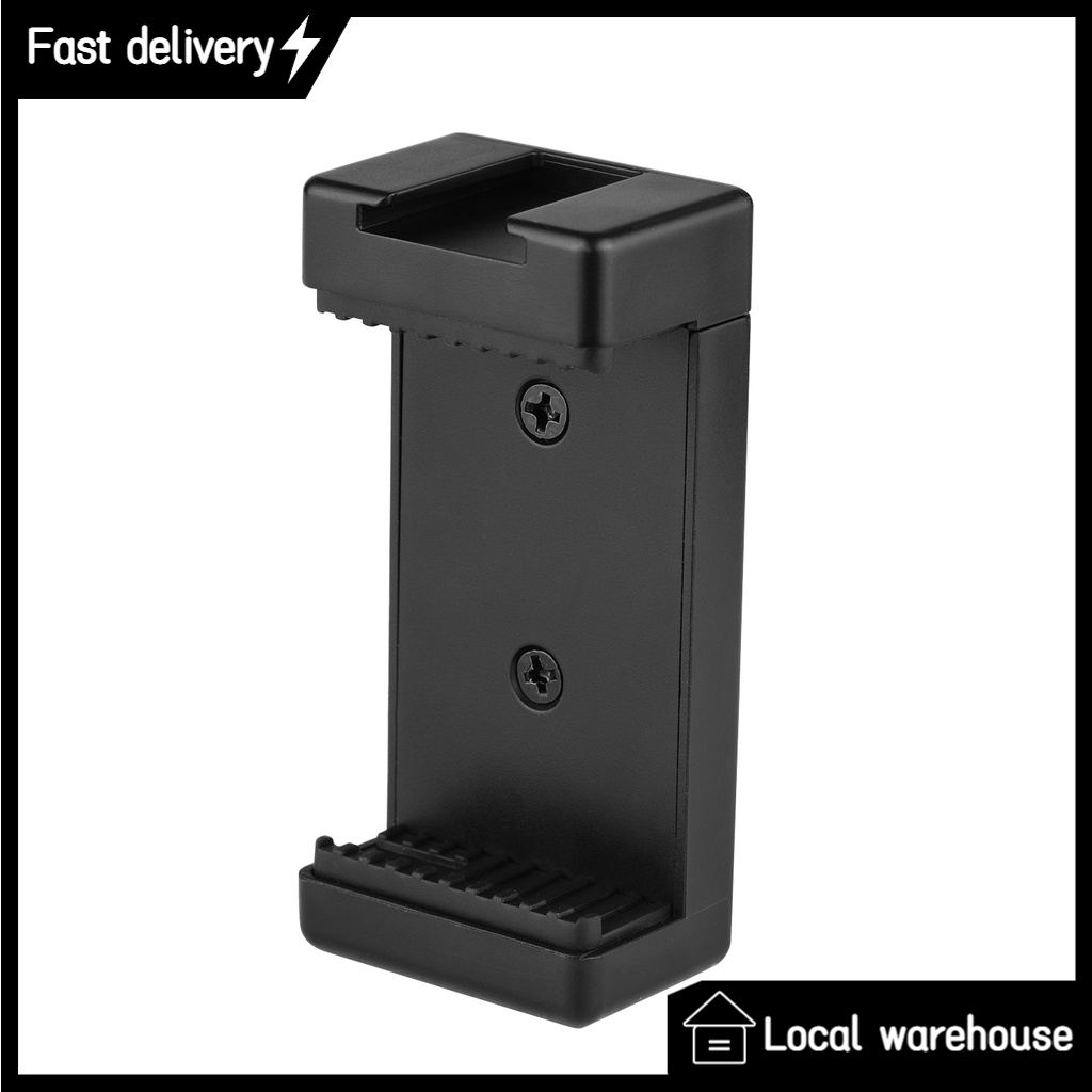 Phone Tripod Mount Adapter Phone Holder Clip with Dual 1/4 Threads Cold ...