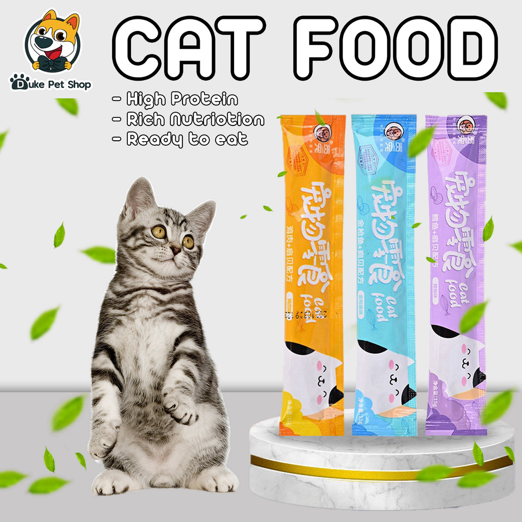 Cat Food 1pcs Cat Snack Treats 15g Cat Strip Fresh Wet Food Pack Liquid ...