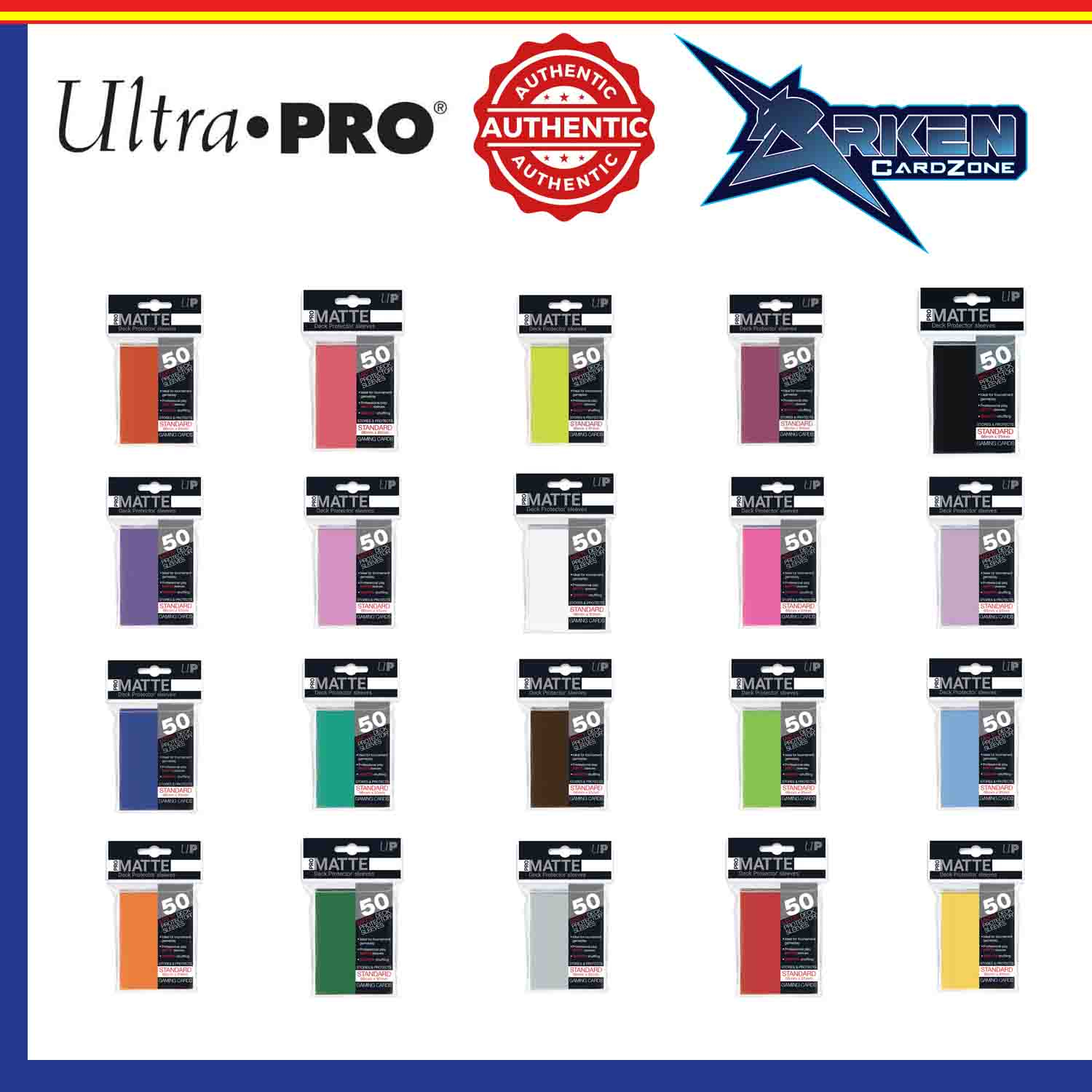 ULTRA PRO - Pro-Matte Deck Protector Sleeves (Standard) [66mm x 91mm ...
