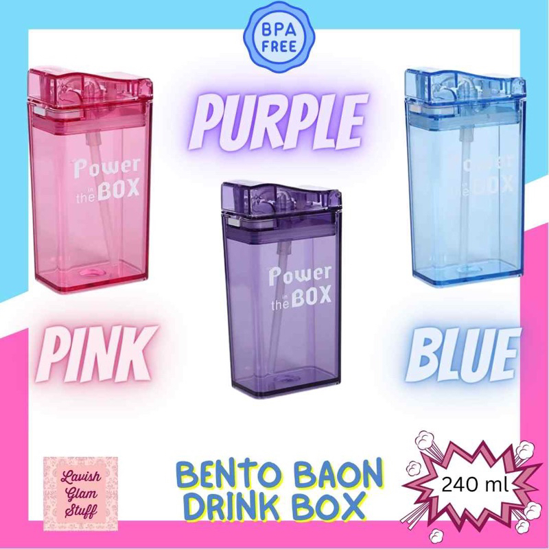Original Bento Baon Sippy Drink Box: BPA-Free Water Bottle with Soft ...