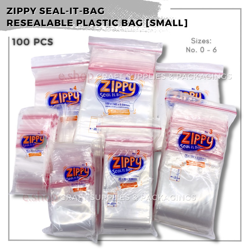 ZIPPY Seal It Bag Ziplock Resealable Plastic Bag 100pcs [PAGE 1 - Small] | Shopee Philippines