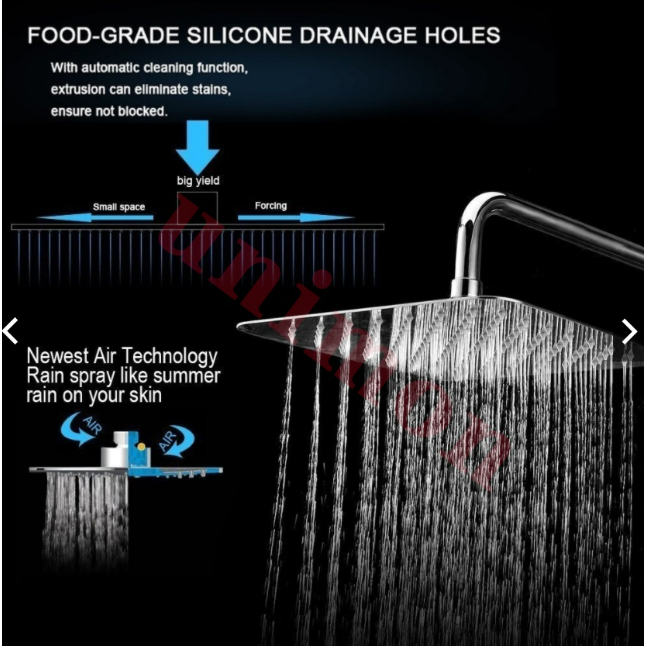 High quality Stainless Steel 304 Square Shower Set square Round shape ...