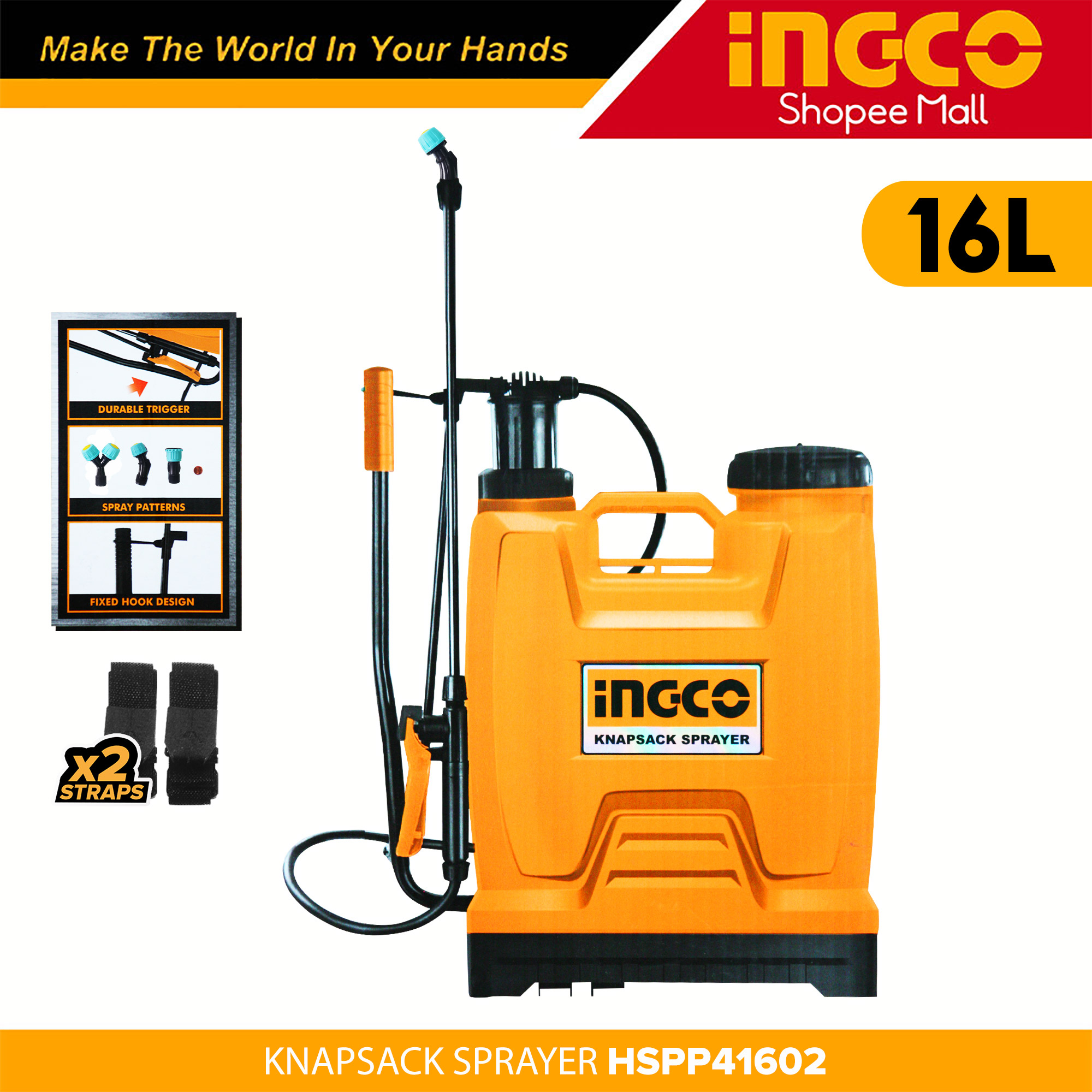 Ingco Knapsack Sprayer 16L | 20L Backpack Sprayer Manual Knapsack ...