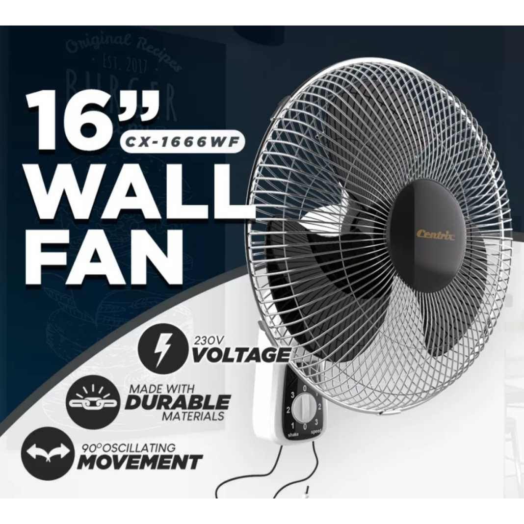[ON HAND] CENTRIX WALL FAN / CX 1677WF / WALL FAN / ELECTRIC FANCX 1677 ...