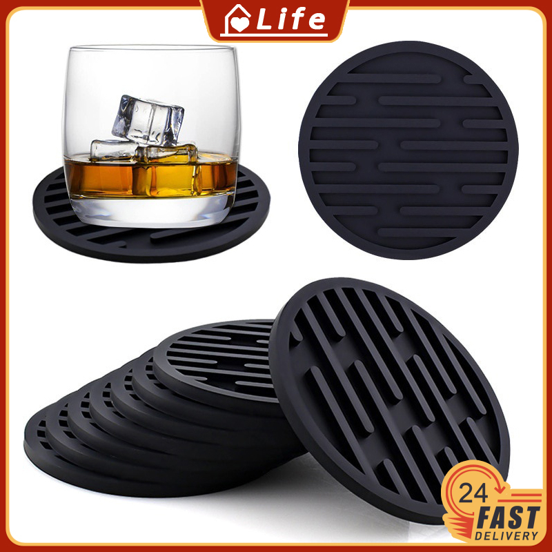 PVC Soft Rubber Cup Mat Drainage Silicone Cup Mat Circular Heat ...