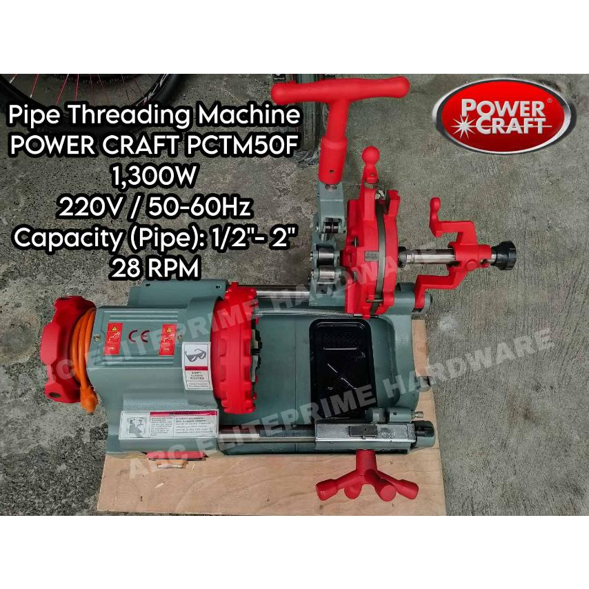 Power Craft Pipe Threading Machine 1/2" - 3/4, 1" - 2" NPT | Shopee ...