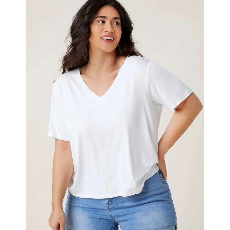 Casual V-Neck Top Plus Size XXXL TOP - VN AYANG | Shopee Philippines