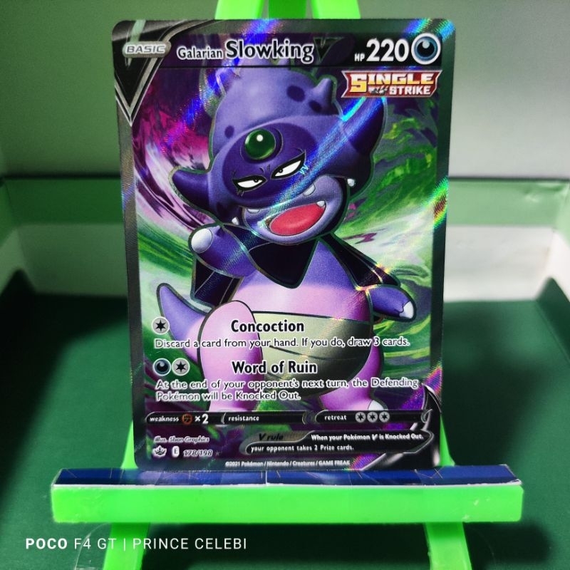 Pokemon TCG - Galarian Slowking V Full Art | Shopee Philippines