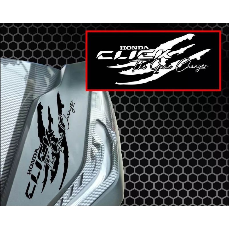 HONDA CLICK GAME CHANGER SCRATCH STICKER FOR MOTORCYCLE WATERPROOF ...