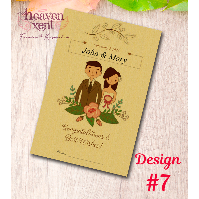 20 pcs Personalized Money Envelope for Wedding/Birthdays | Shopee ...