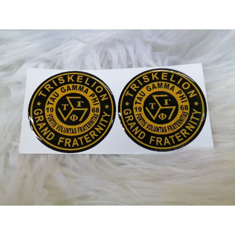 Triskelion Tau Gamma Phi Rubberized Embossed Sticker New (2 inches ...
