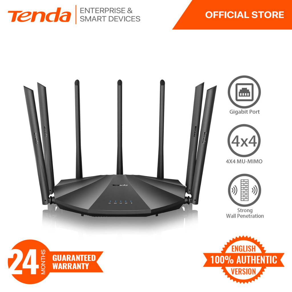 Tenda AC23 AC2100 Smart Dual Band Gigabit Wifi Router | 4x4 MU-MIMO ...