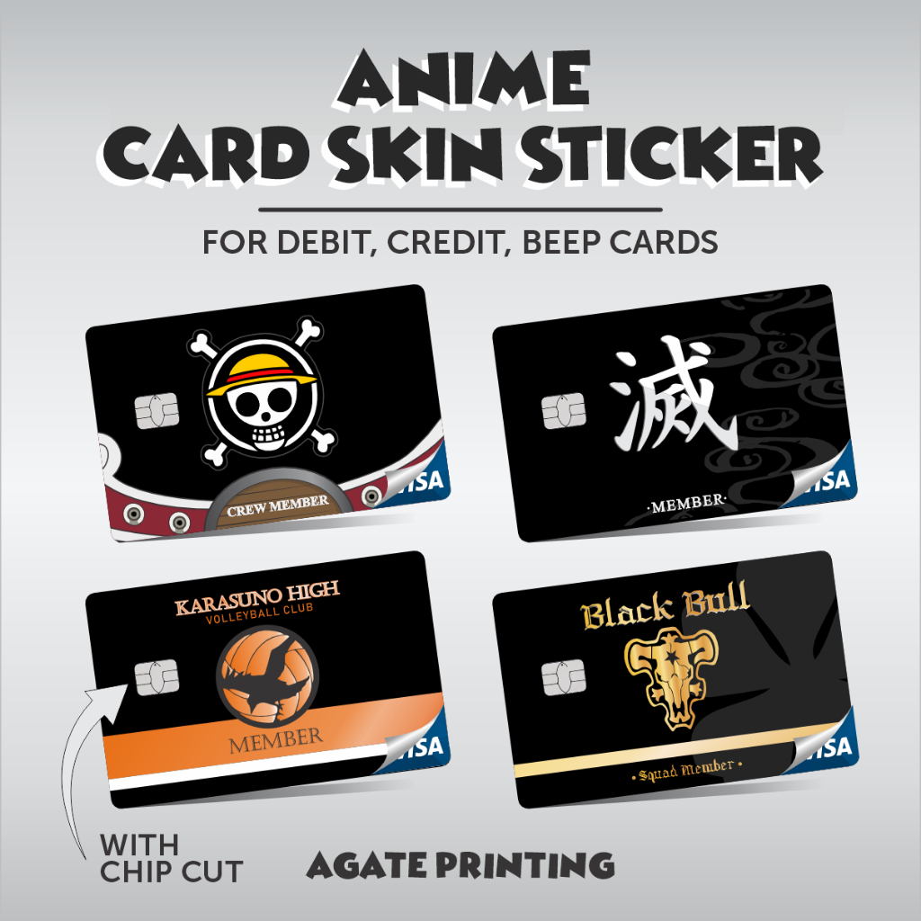 Anime Member ATM Beep Debit Credit BANK Card Skin Stickers | Haikyuu ...