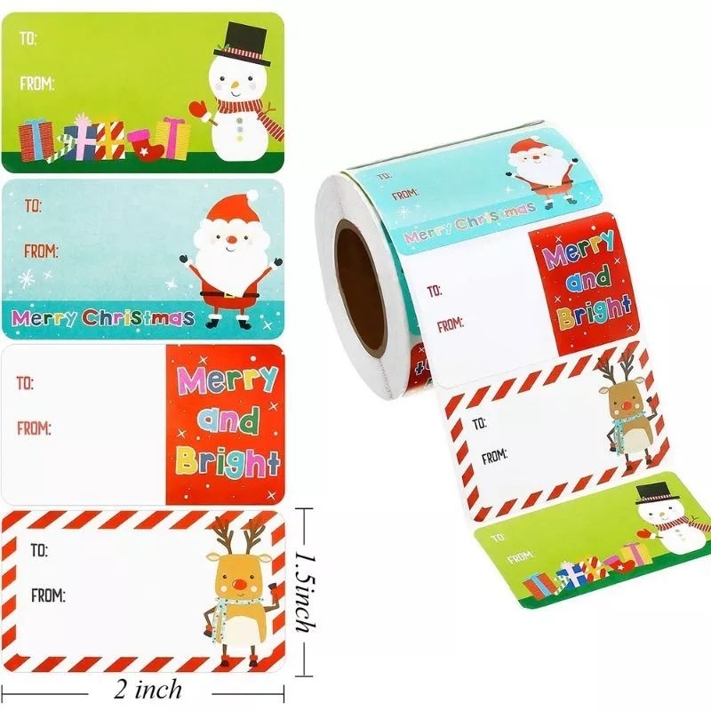 Christmas Stickers Tags Sold PER PACK*Folded | Shopee Philippines