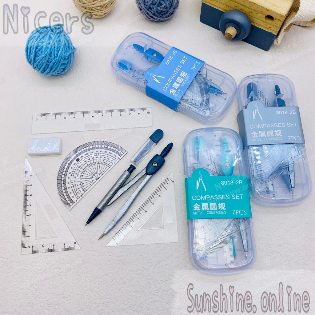 #8018 2B Metal Compasses 7in1 Compasses set School&Office supplies ...