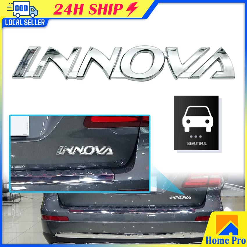 Toyota INNOVA Emblem Logo Letters Sticker Car Auto Front Hood Emblem ...