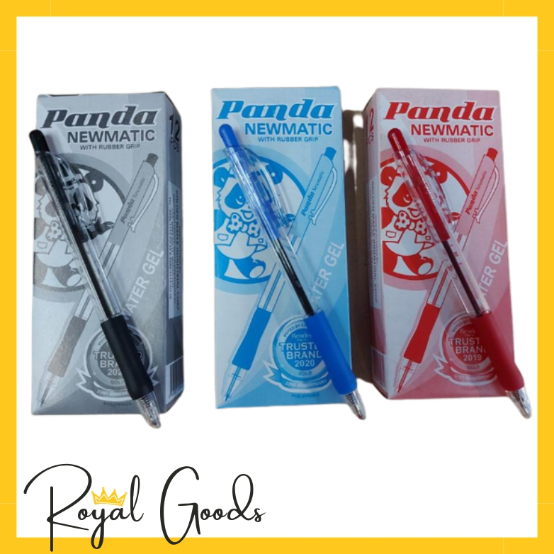 Panda Newmatic with Rubber Grip (Black, Blue, Red) | Shopee Philippines