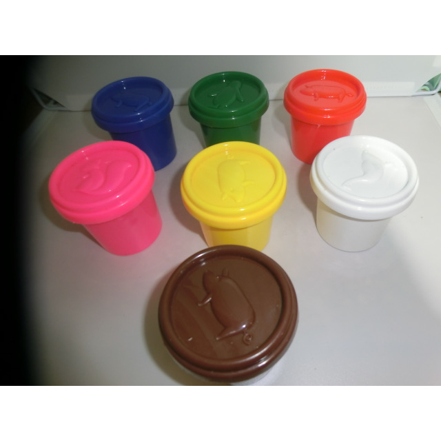 A59 - set of play-doh clay empty containers - 7 pcs - HK surplus ...