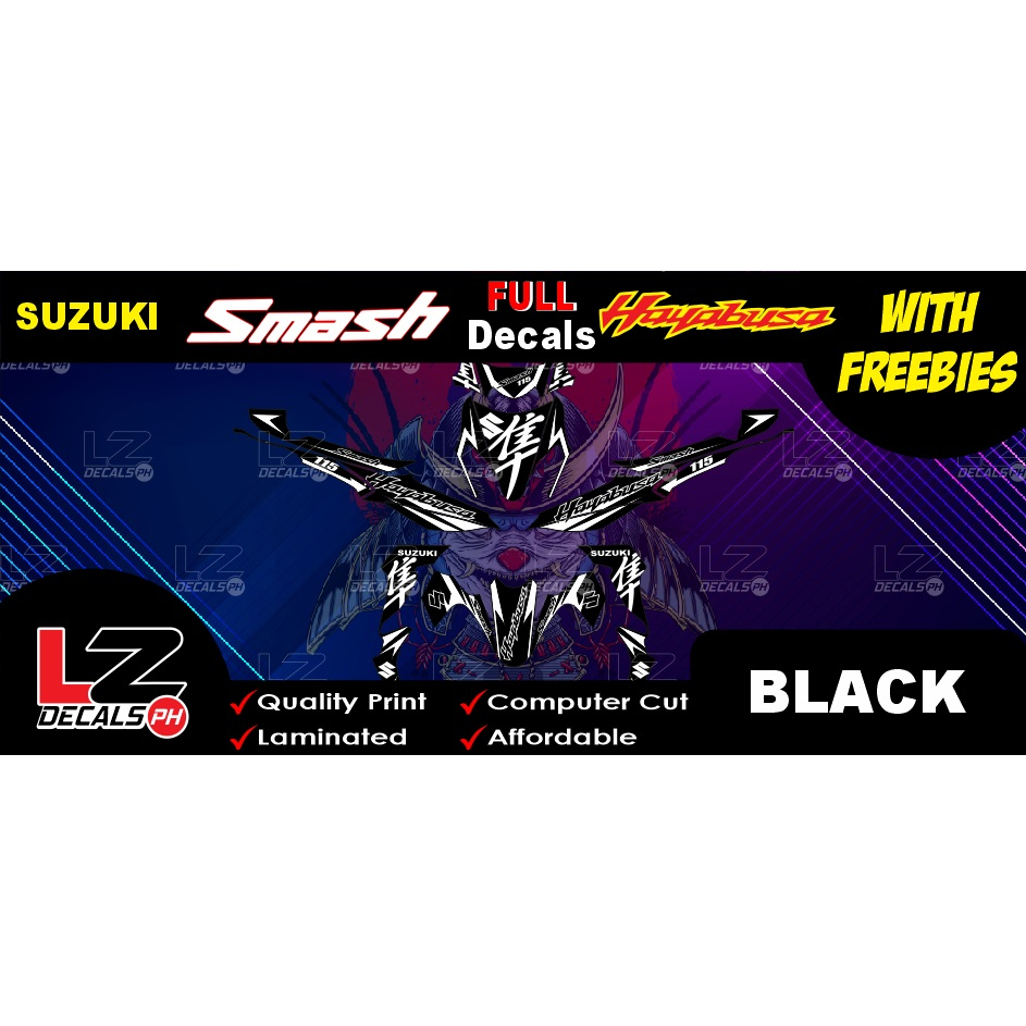 Suzuki Smash 115 Decals / Stickers (Hayabusa) with freebies stickers ...