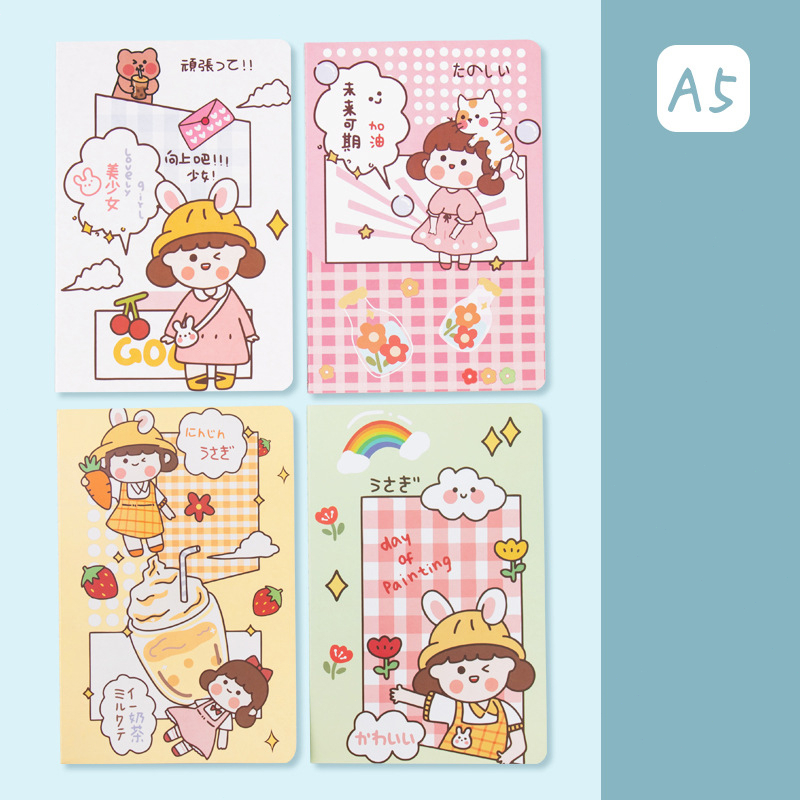A5 INS Cartoon Creative Notebook 1PC 30Sheets School Office Stationery (Random Per Design ...