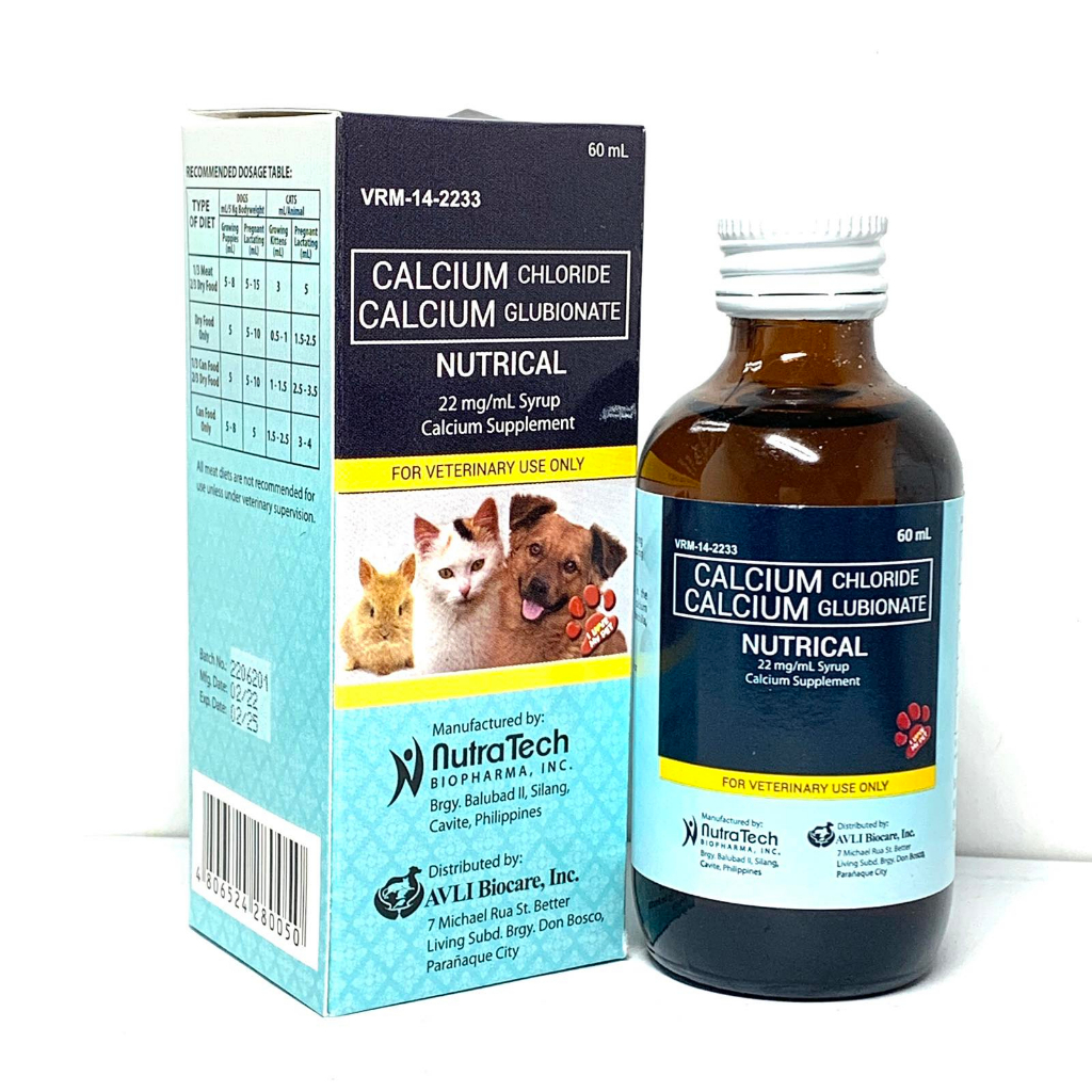 [FCR AGRIVET] Nutrical Calcium 60ml Supplement for Dogs and Cats / Para ...