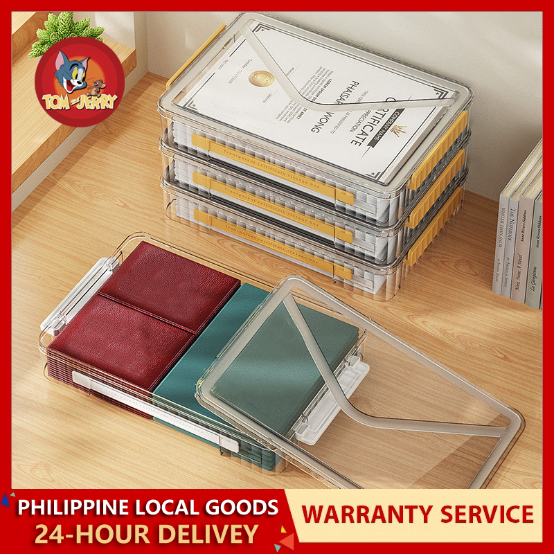Document Certificate Storage Box Clear Organizer Desktop Storage ...