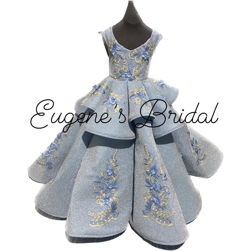 Gown For Birthday/ Sagala /Ball Gown For 7th Birthday Long Back ...