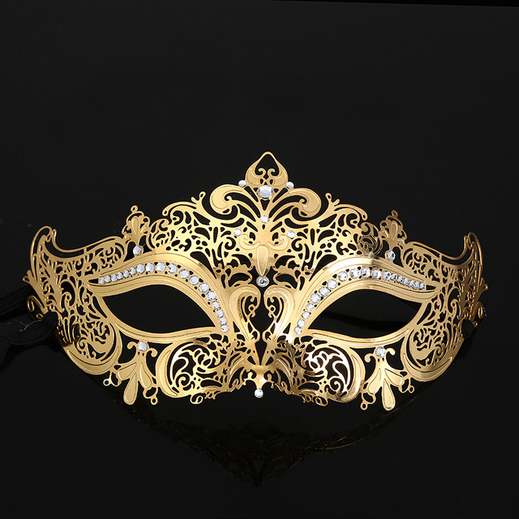 Metal Mask Female Masquerade Sexy Party Hollow Gold Mask Adult Princess ...