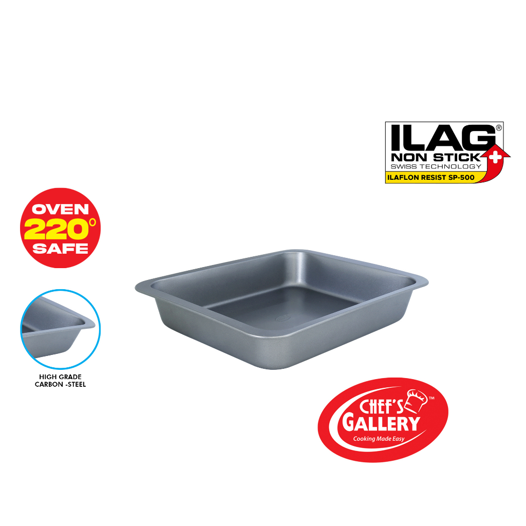 Chef's Gallery Non-Stick Roast Pan Or Bake Pan Oven Safe Up To 220˚C Or ...
