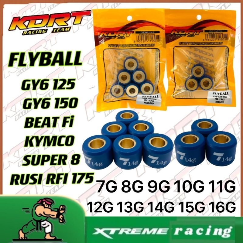FLYBALL SET KDRT FOR GY6 125 GY6 150 BEAT Fi KYMCO SUPER 8 RUSI RFI 175 ...