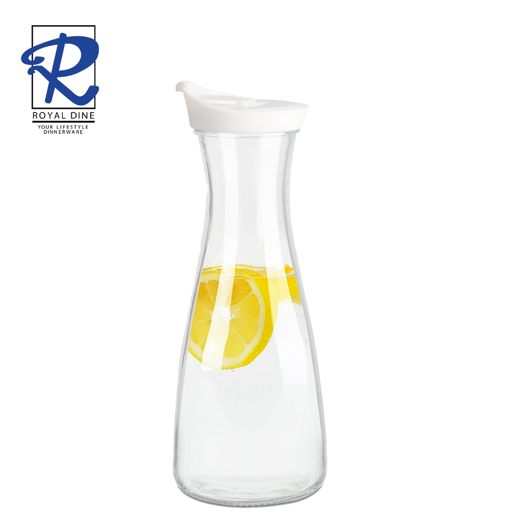 Royal Dine 1 Liter White Lid Carafe Jug Glass Pitcher CJUG510 | Shopee ...