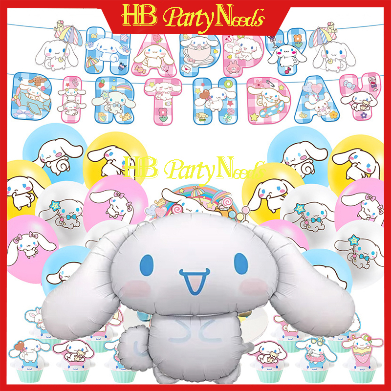 【2.2】Sanrio Cinnamoroll Balloon Banner Cake Topper Birthday Party ...
