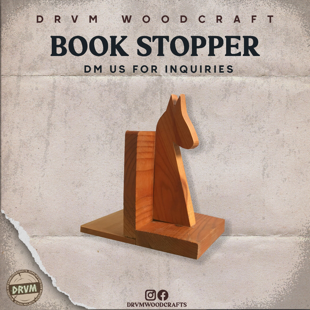 DRVM Wooden Book Stopper | Shopee Philippines