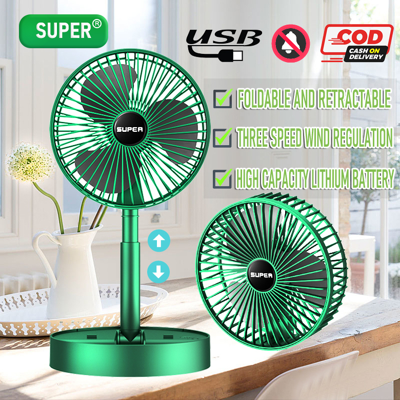 Portable electric Fan mini fan Multi-function fan stand Foldable and ...
