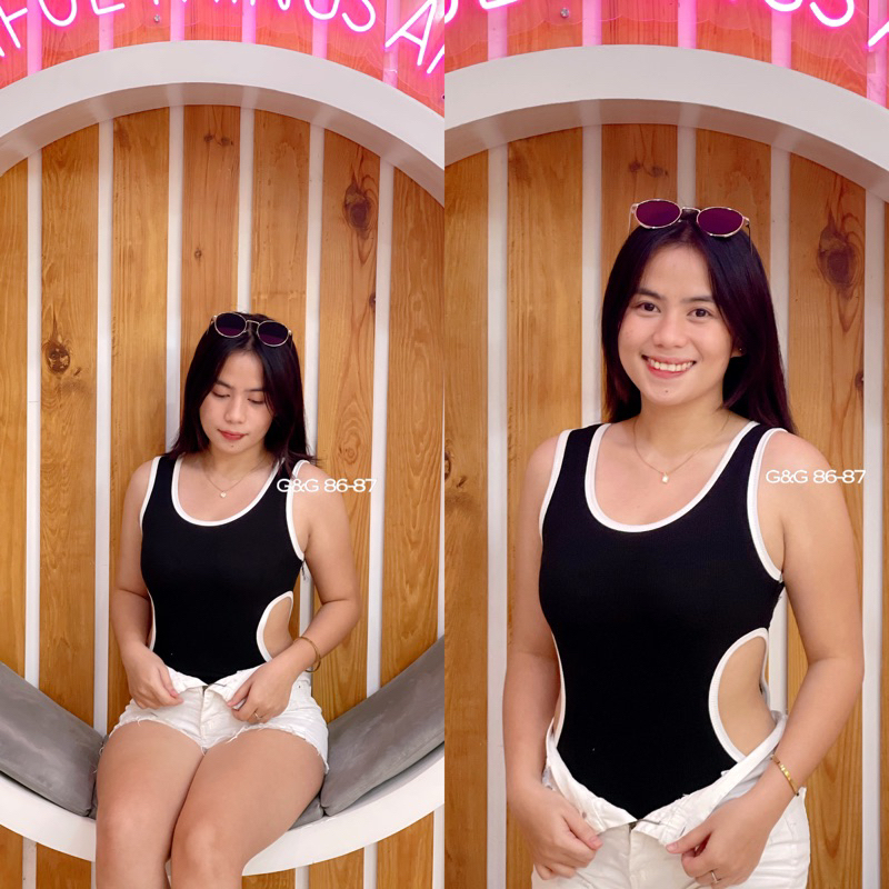 Side Cutout Bodysuit|KGTRENDS | Shopee Philippines
