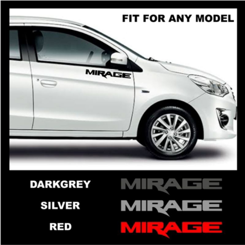 Mirage G4/Hatchback Door Sticker Side Body Set 2pcs | Shopee Philippines