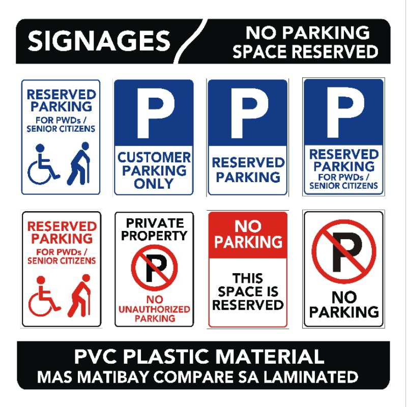 no parking customer parking only reserved parking for pwds / senior ...