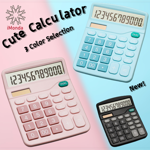 Candy Color Large Button Cute Calculator Lovely Solar Dual Power ...
