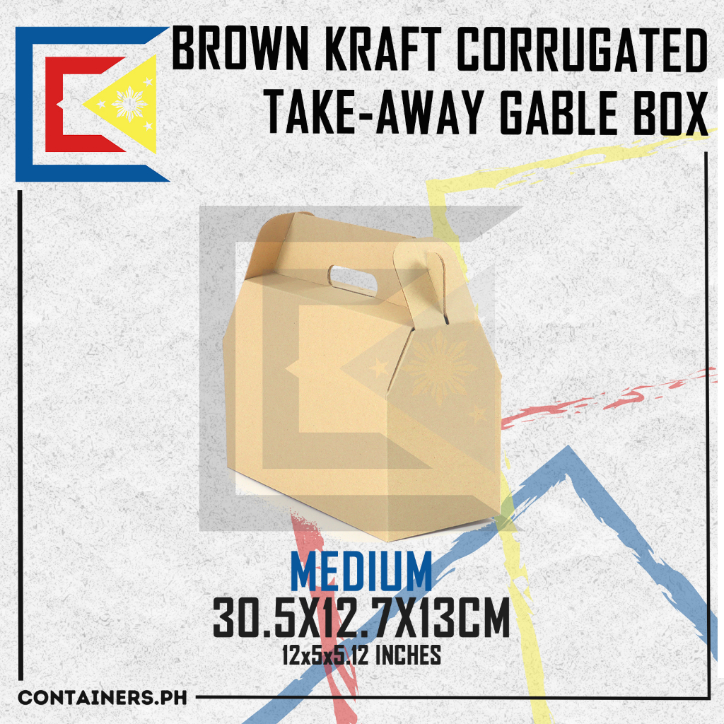 CONTAINERS.PH Corrugated Gable Box Take Away Box Take Out Box Lechon ...