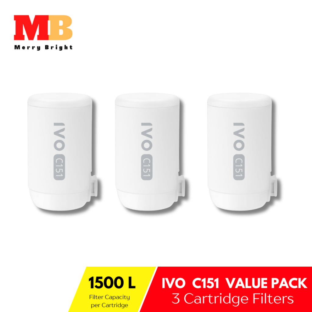 IVO C151 Value Pack 3 Refill Filter Cartridges | 1500 Liters Filtered ...