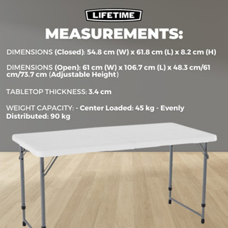 Lifetime USA 42 Inch White Table - Versatile, Eco-Friendly, Designed ...