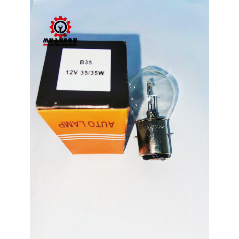 MOTORCYCLE Headlight Bulb B35 STX 12V 35/35W | Shopee Philippines