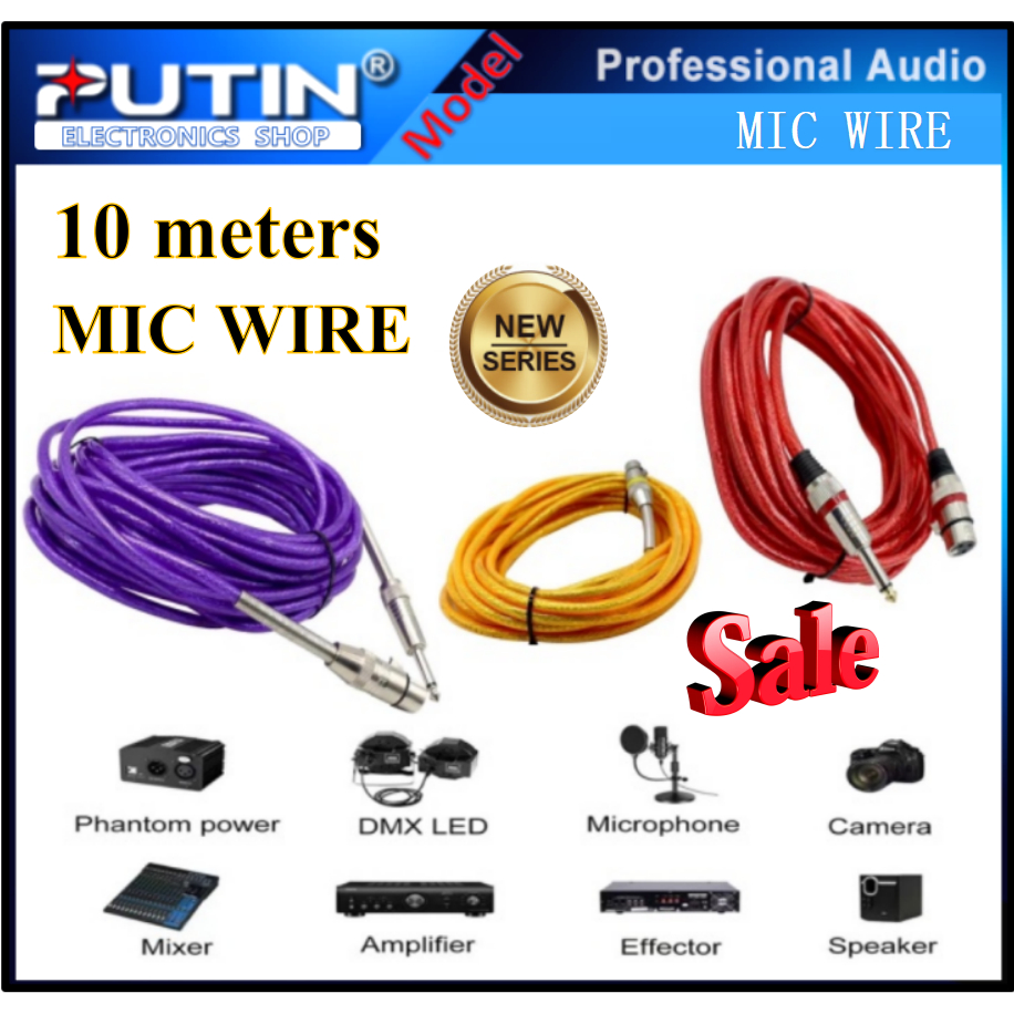 The 10 meters MIC WIRE (PL55/CANNON J) Microphone Wire Cable Low Noise ...