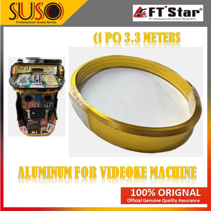 FT-STAR BLACK & GOLD 3.3 METERS EACH Aluminum Counter Nosing Videoke ...